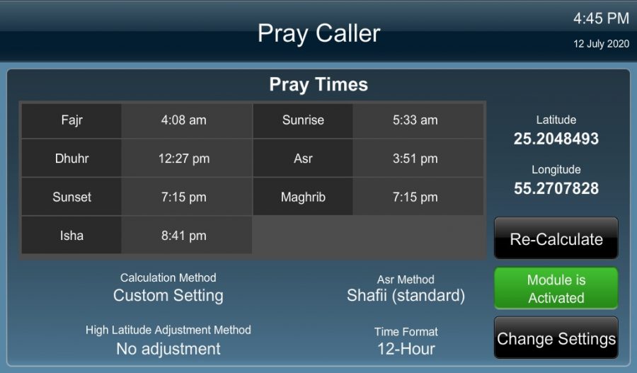 Pray Times - Ultimate Control